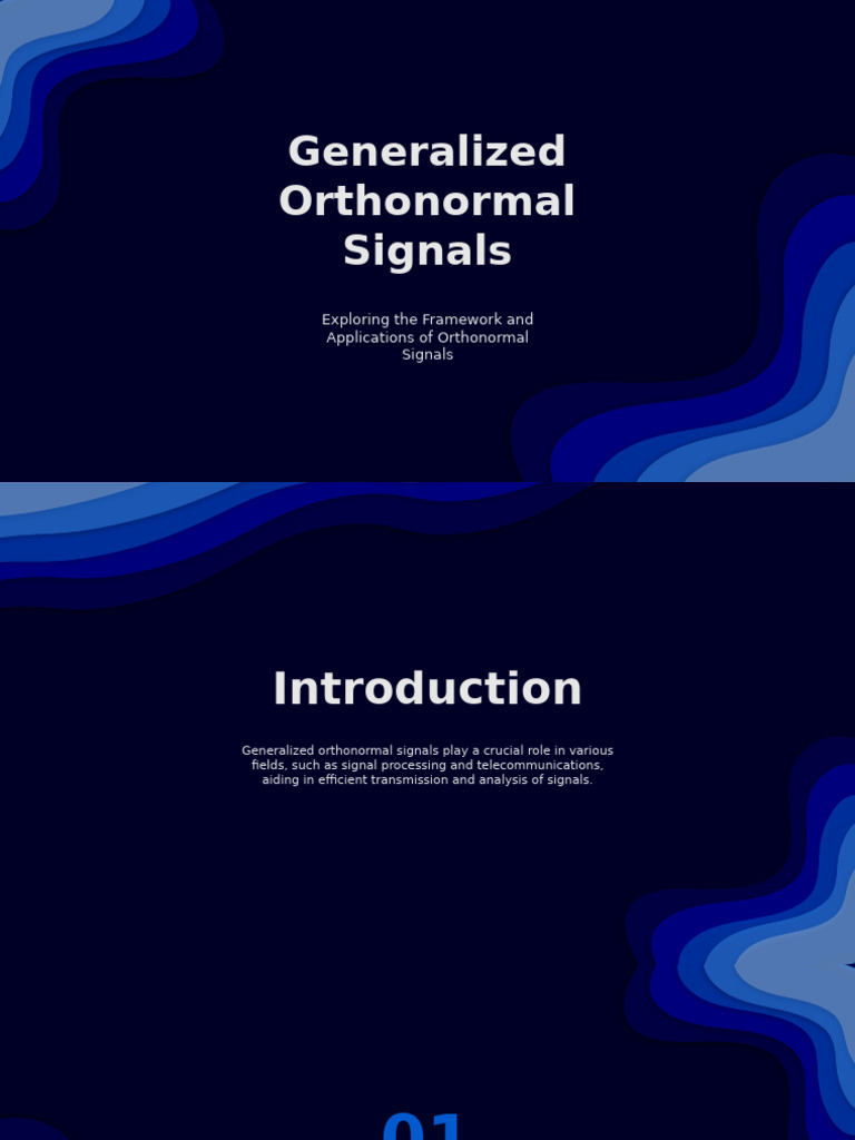 Generalized Orthonormal Signals | PDF | Telecommunications | Algorithms