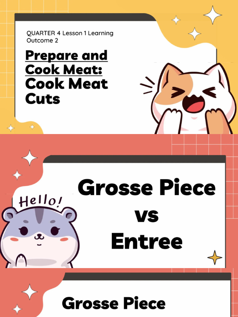 Cook Meats Cut Ppt L2 Q4 | PDF