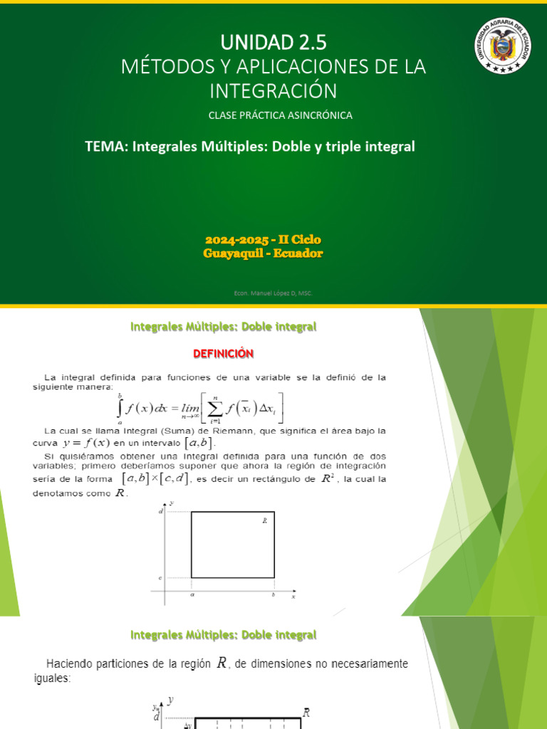 Clase Integrales Multiples Doble y Triple Integral - PDF | PDF