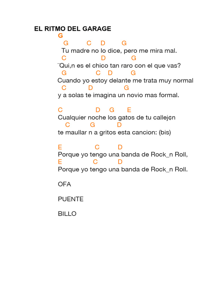 Ritmo Del Garage | PDF