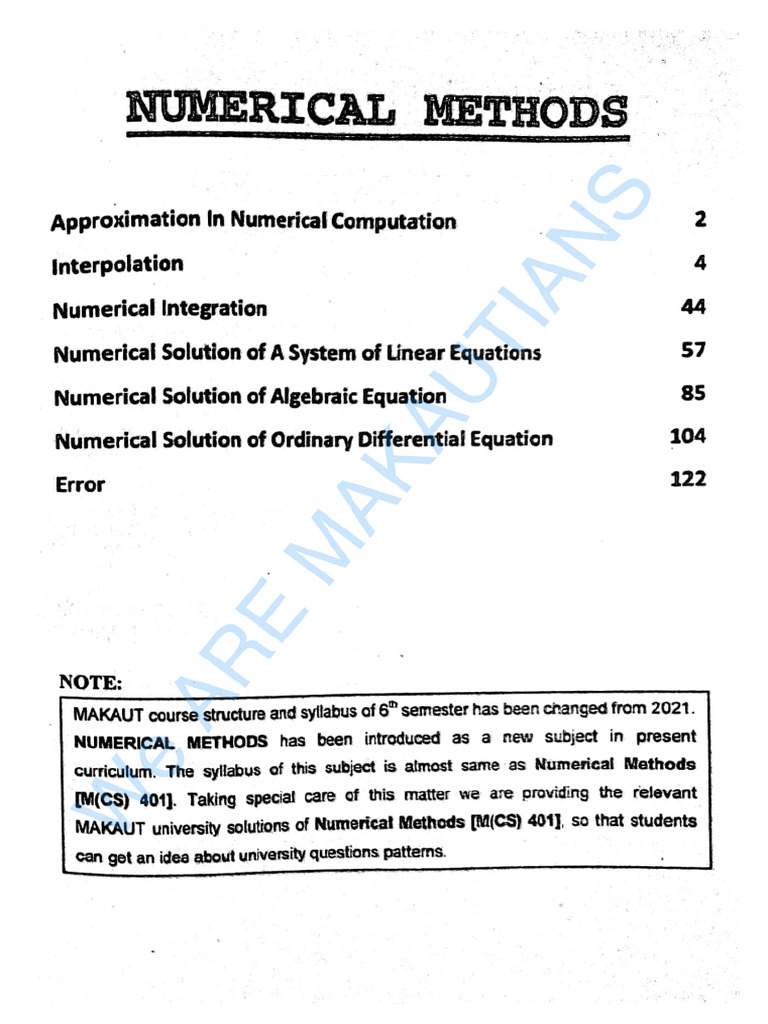 05 Numerical Methods | PDF