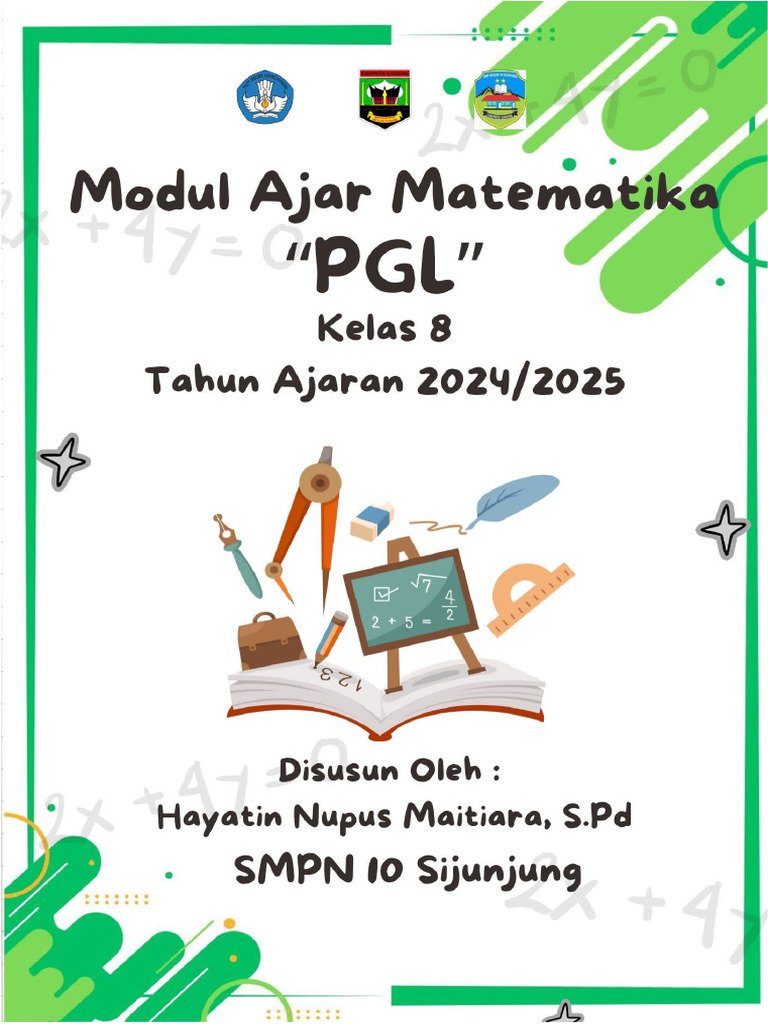 Modul Ajar Matematika: Persamaan Garis Lurus | PDF