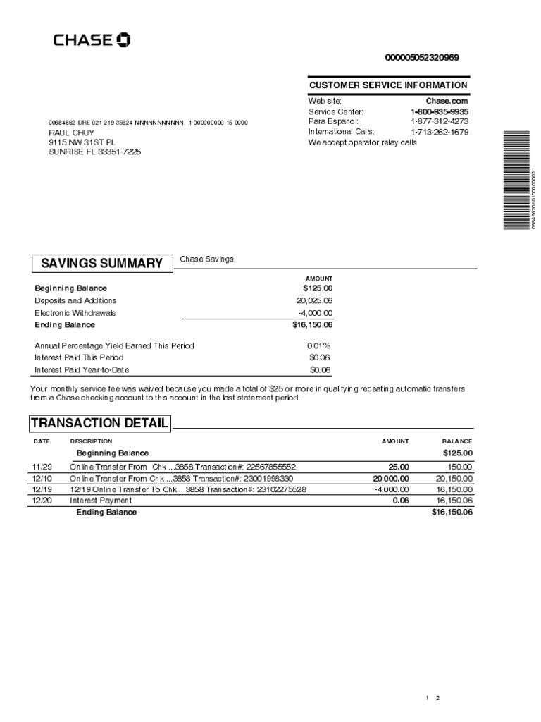 Statements 0969 | PDF | Chase Bank | Financial Services