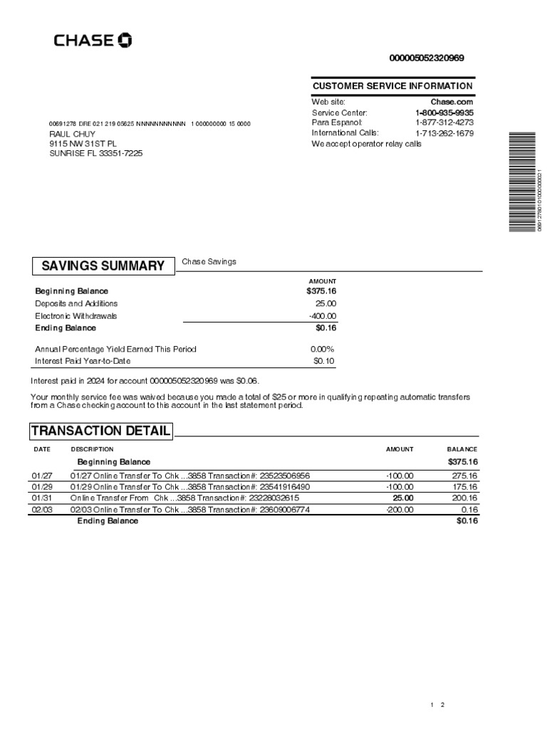 Statements 0969 | PDF | Chase Bank | Business