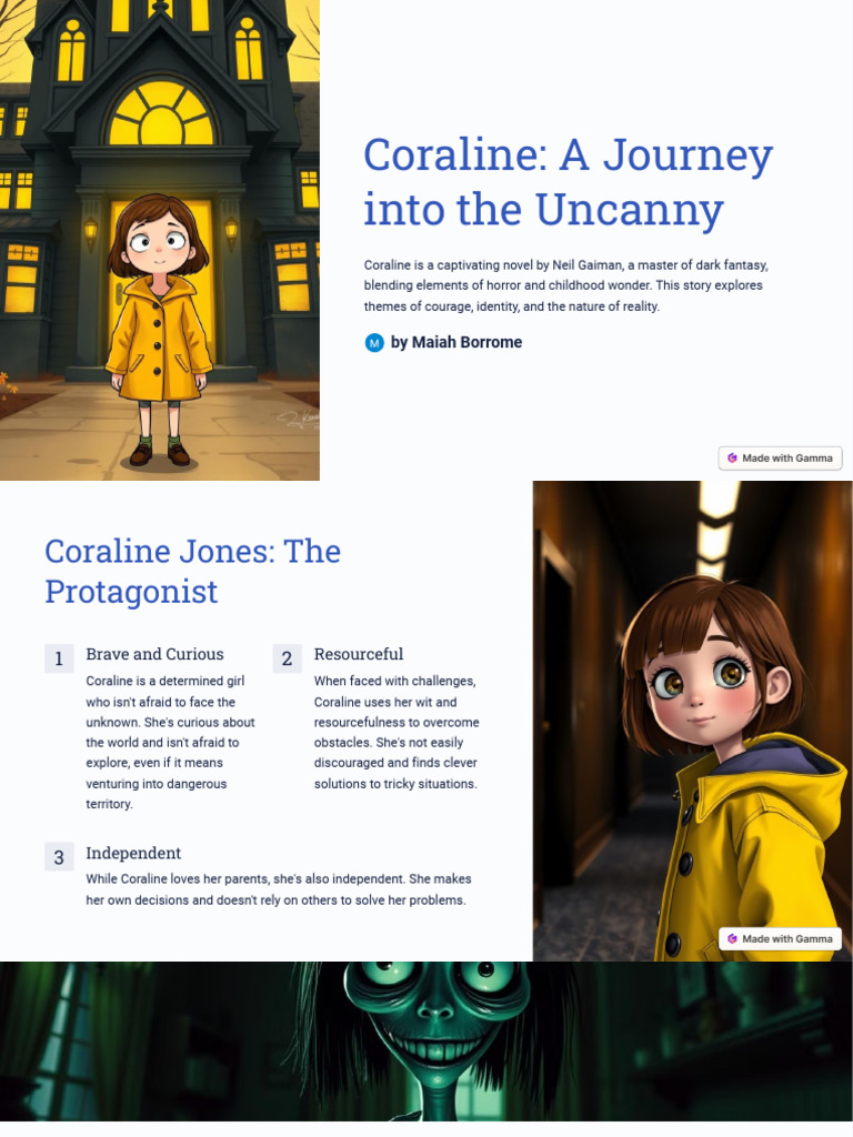 Coraline: Themes and Characters Guide | PDF