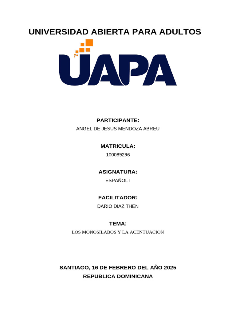 Monosílabos y Acentuación en Español | PDF | Lingüística