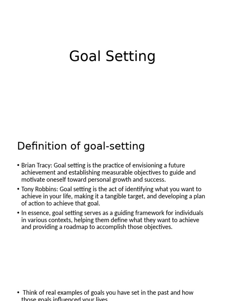 Effective Goal Setting Techniques | PDF | Goal | Goal Setting