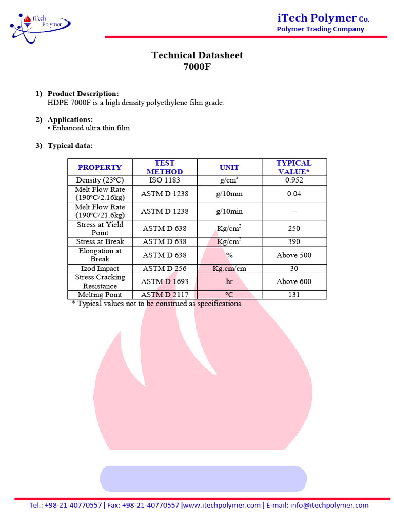 HDPE 7000f-Miandiab | PDF