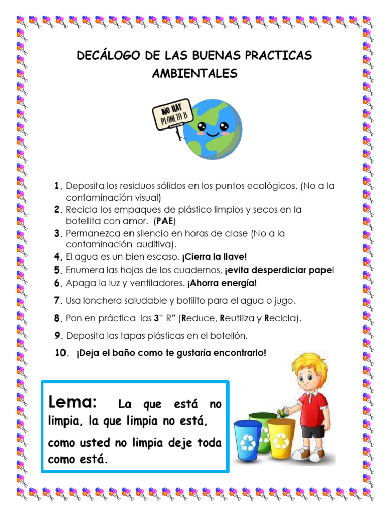 Decálogo de Buenas Prácticas Ambientales | PDF