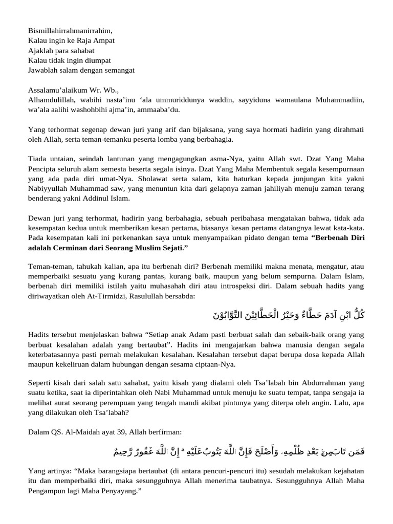 Pidato Bhs Indo | PDF