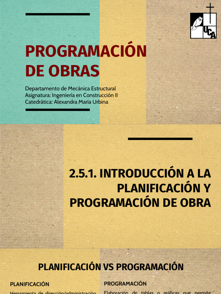 Planificación y Programación de Obras | PDF | Planificación | Ingeniería de Sistemas