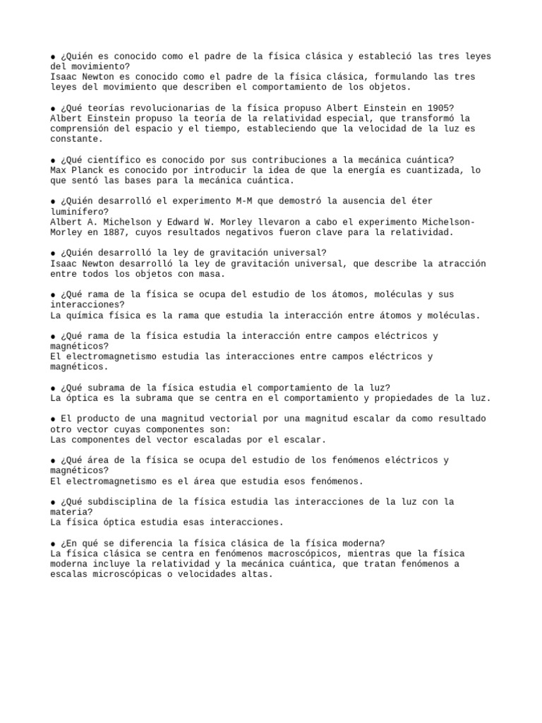 Preguntas de Fisica | PDF