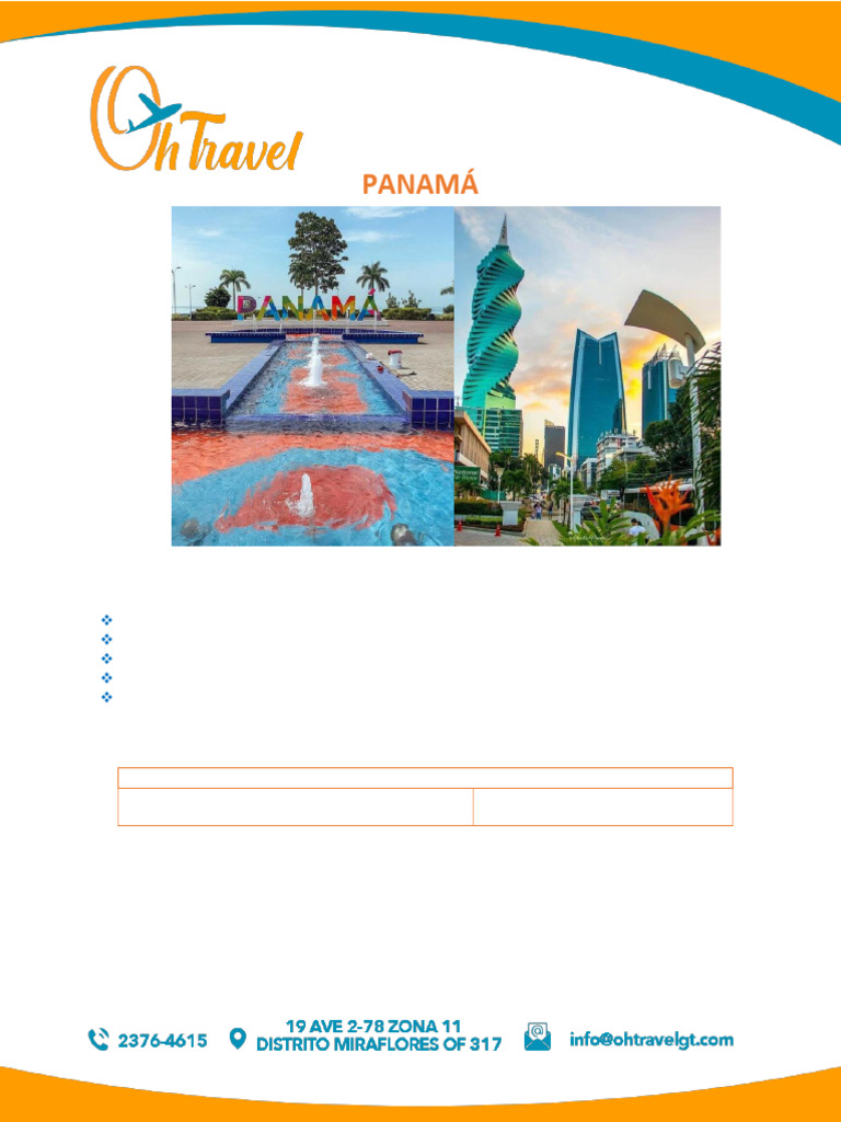 Panama y Medellin Oh Travel Junio 2025 | PDF