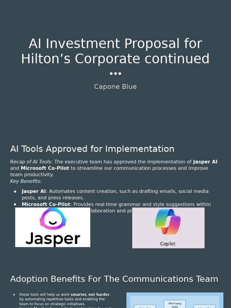 AI Investment Proposal For Hilton's Corporate Continued | PDF | Artificial Intelligence ...