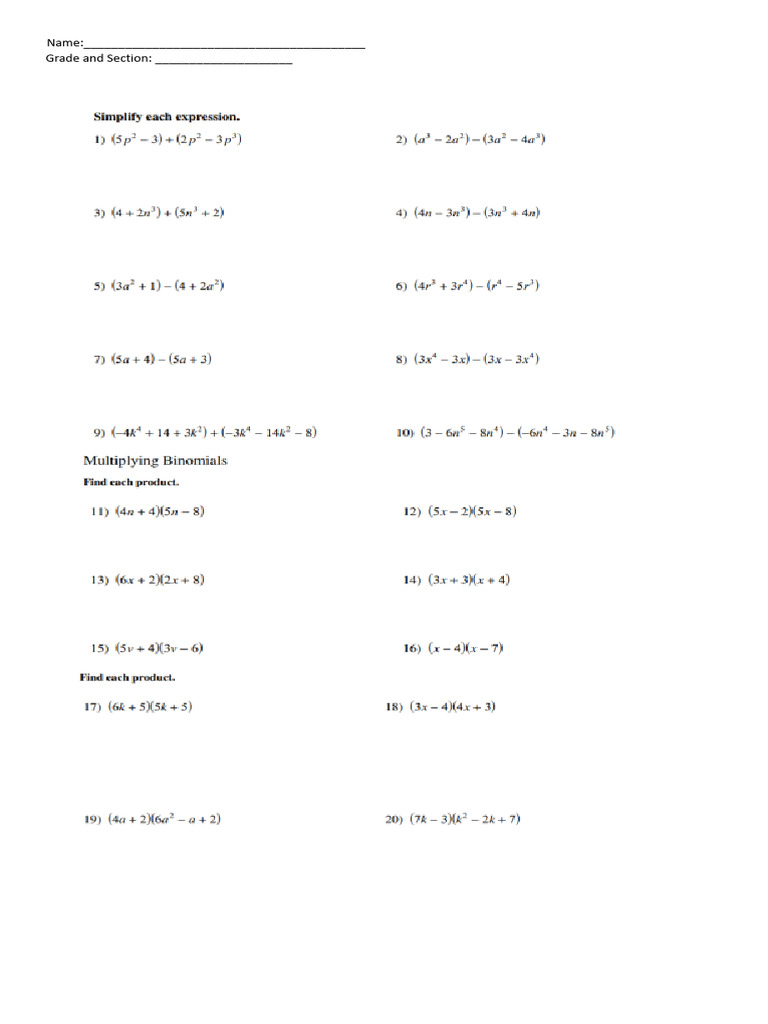 Adrianna Braga - 3Q Math 8 - Week 4 Worksheet | PDF