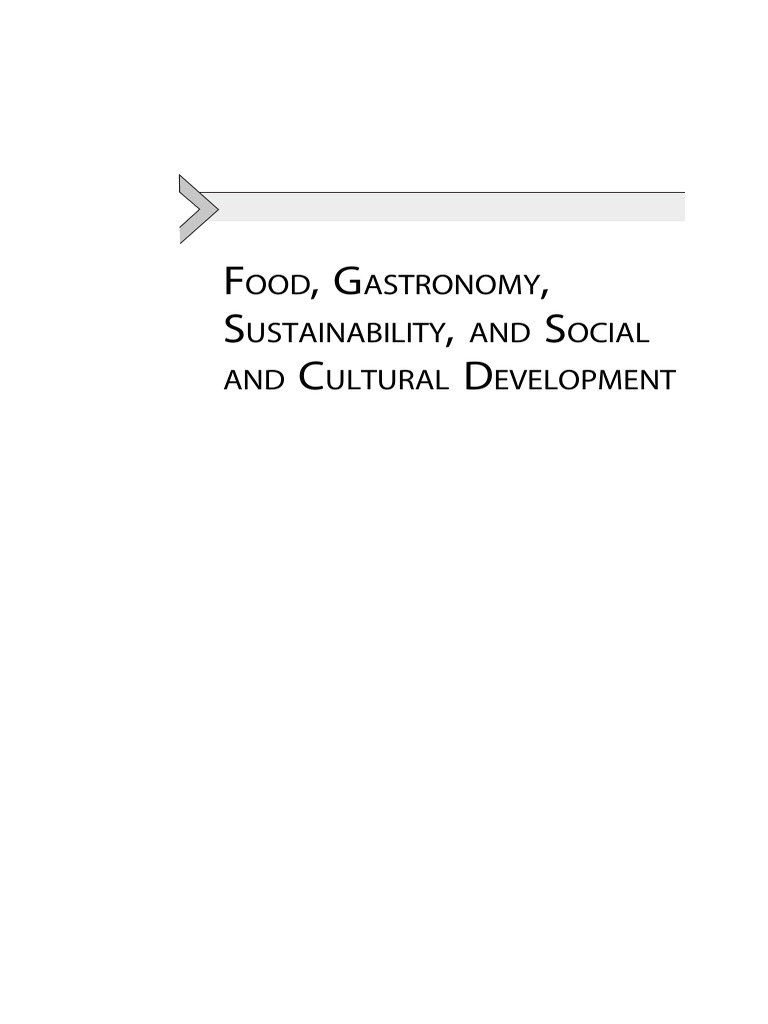 Title Pag 2023 Food Gastronomy Sustainability and Social and Cultural ...