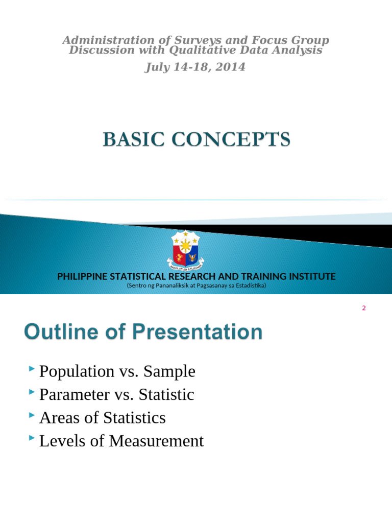 1 Basic Concepts 1 | PDF | Statistics | Level Of Measurement