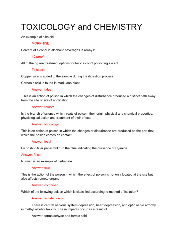 Manuscript Toxicology | PDF | Poison | Forensic Science