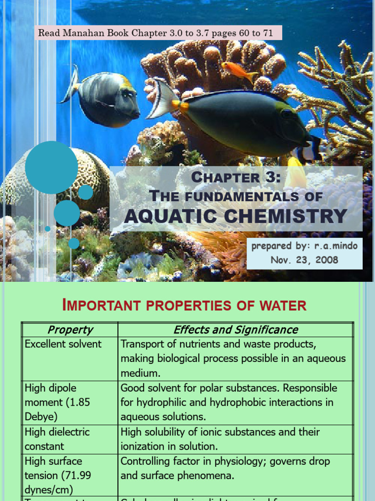 Aquatic Chemistry Biogeochemical Cycles | PDF | Water | Aquatic Ecosystem