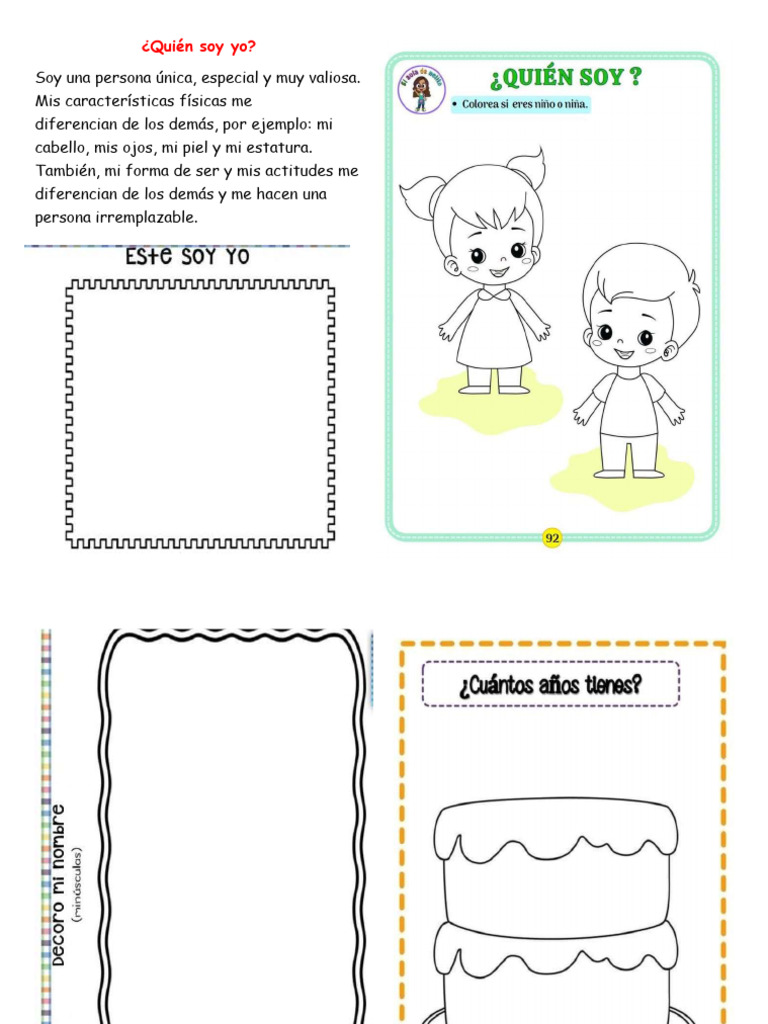 Asi Soy Yo Grado Primero y Preescolar | PDF