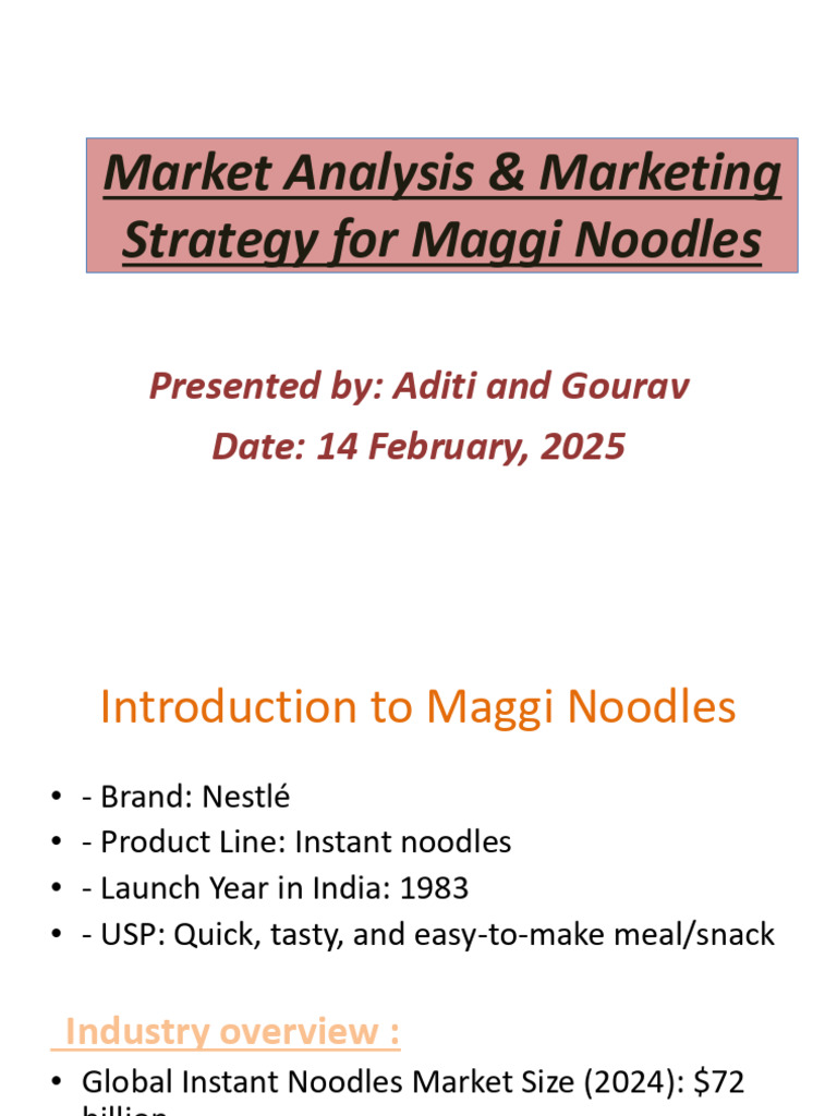 Maggi Noodles Market Strategy Overview | PDF | Brand | Marketing