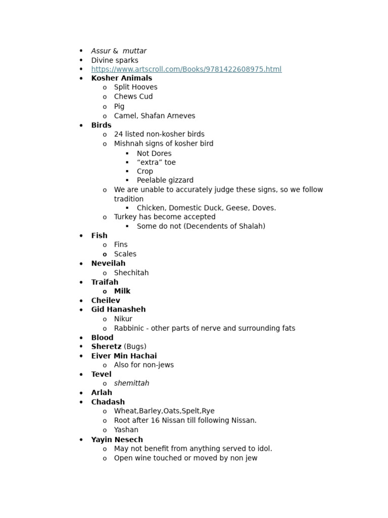 Kosher Dietary Laws Explained | PDF