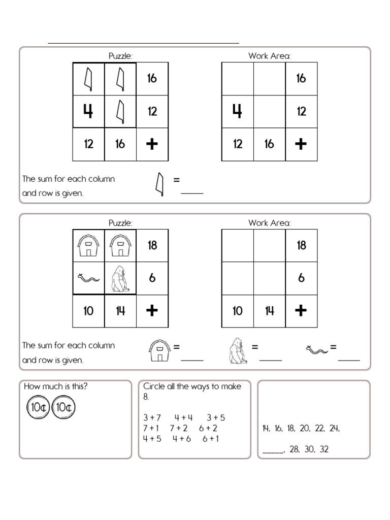 MathWorksheetsGrade1_2_10 | PDF