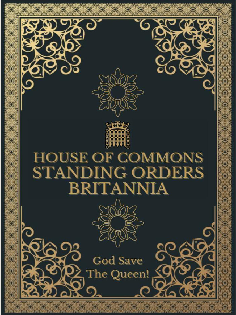 Standing Orders for House of Commons | PDF | House Of Commons Of The ...