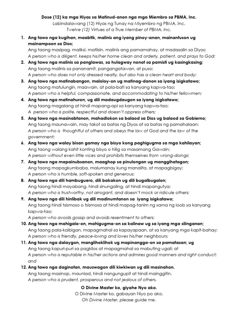 12 Hiyas - Visaya-Tagalog-Englishpdf | PDF