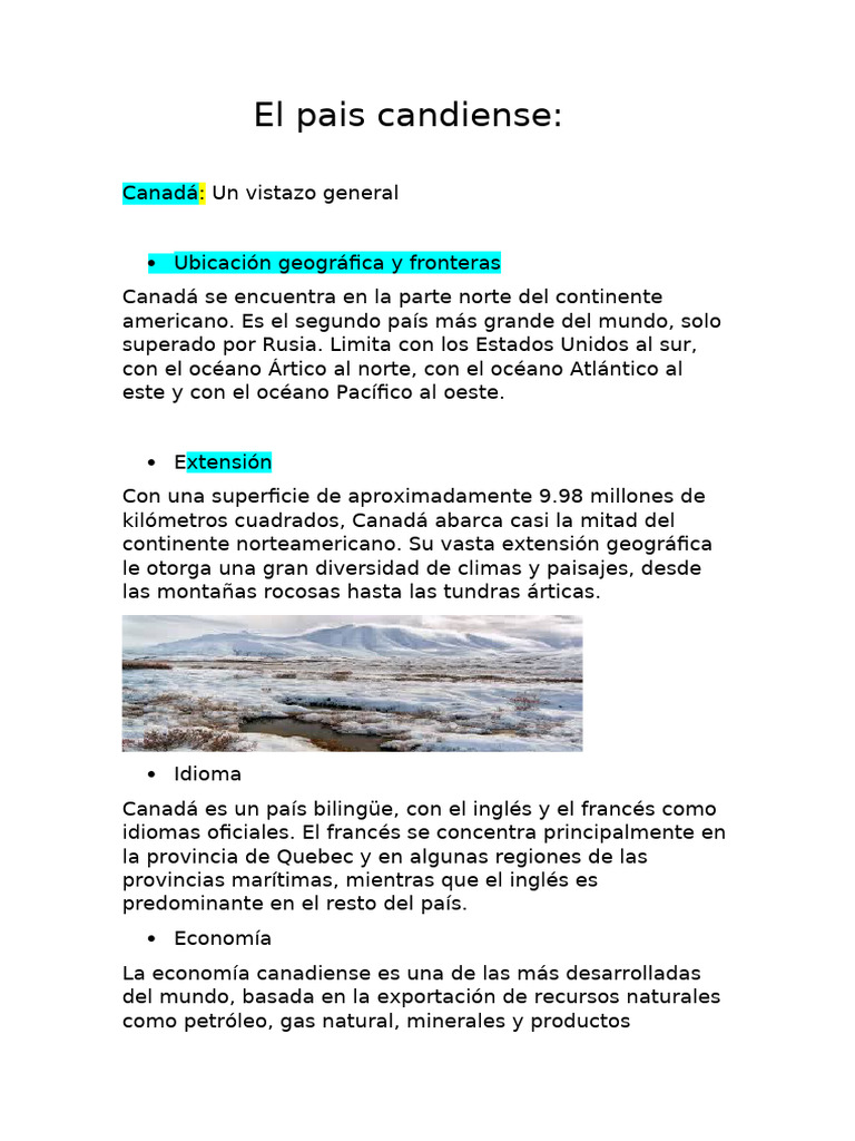 El Pais Candiense | PDF | Canadá | Entorno natural