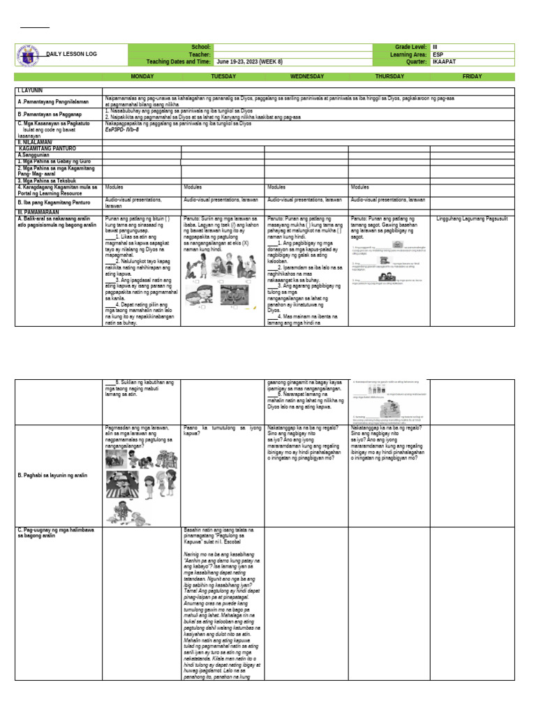 Esp 3 Week 8 | PDF