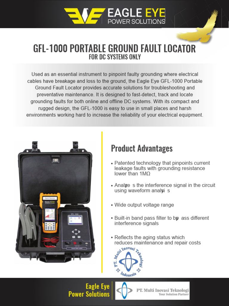 Brosur Eagle GFL-1000 - Portable Ground Fault Locator | PDF | Direct ...