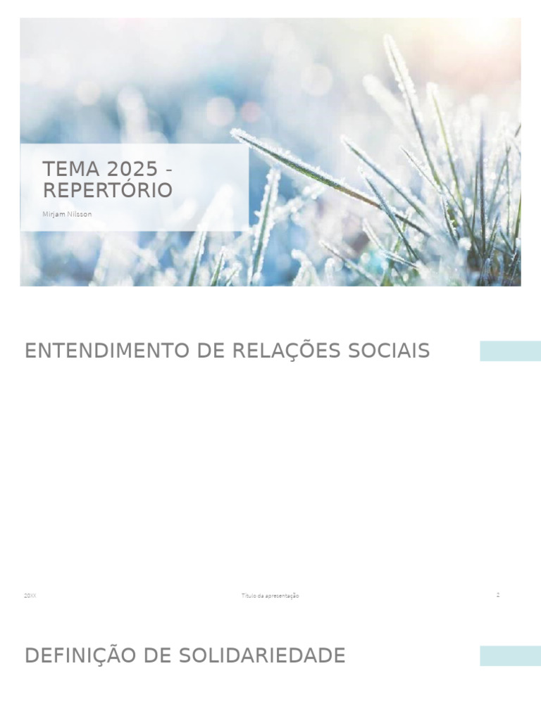 Tema 2025 - Repertorio | PDF