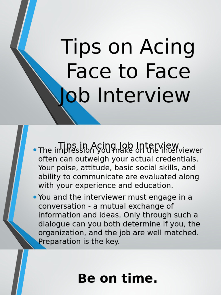 Essential Tips for Job Interviews | PDF | Job Interview | Communication