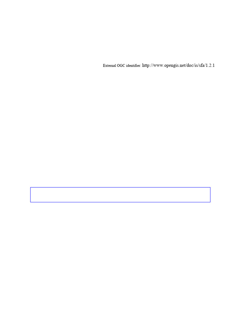 06-103r4 Implementation Specification For Geographic Information - Simple Feature Access - Part ...