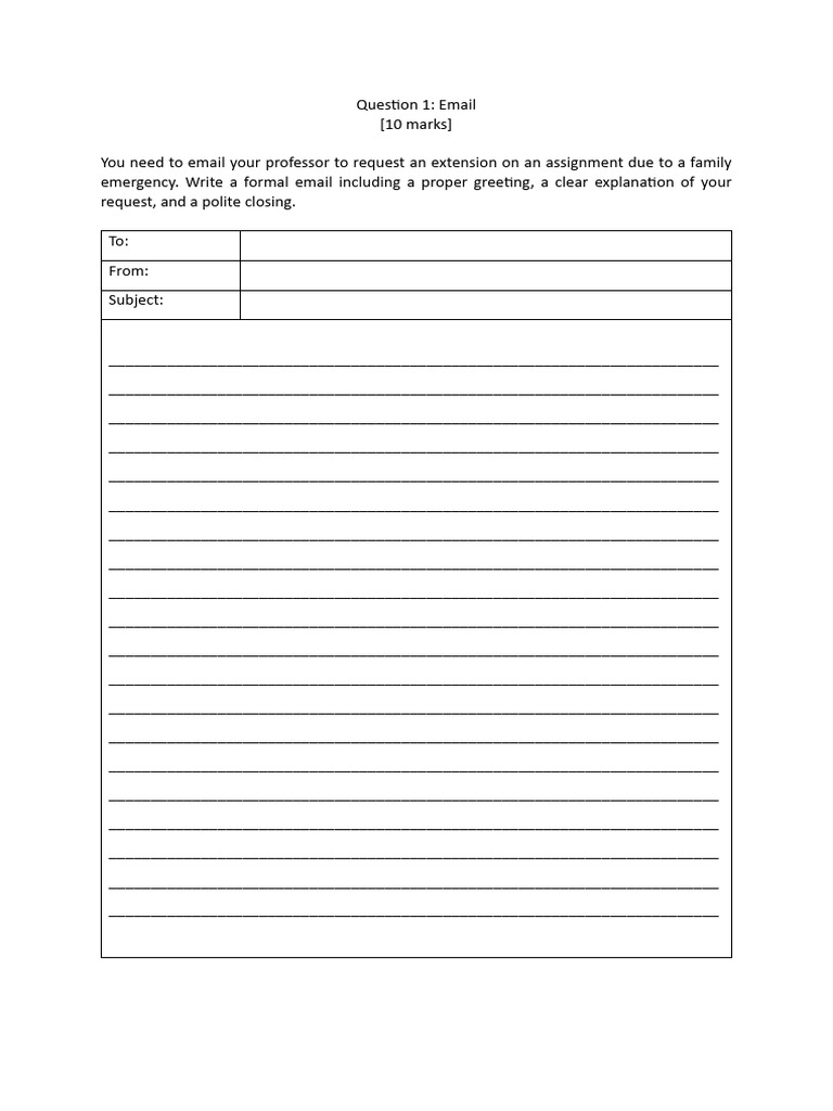 Email Request for Assignment Extension | PDF