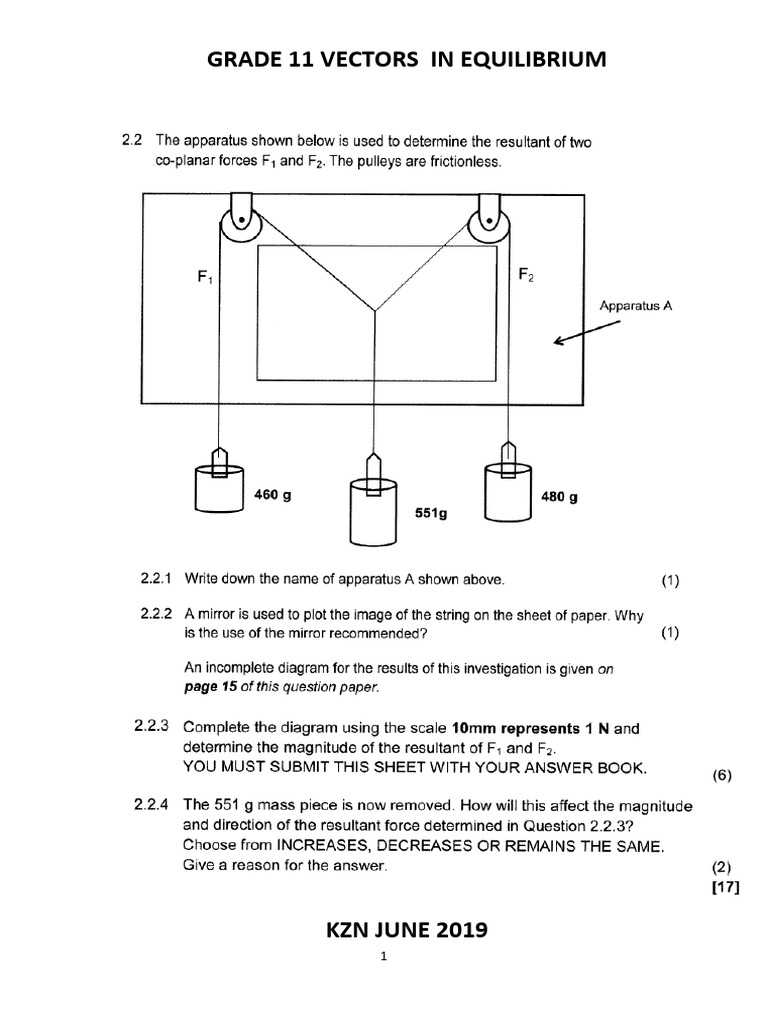 Vectors in equilibrium compield questions2-1 | PDF