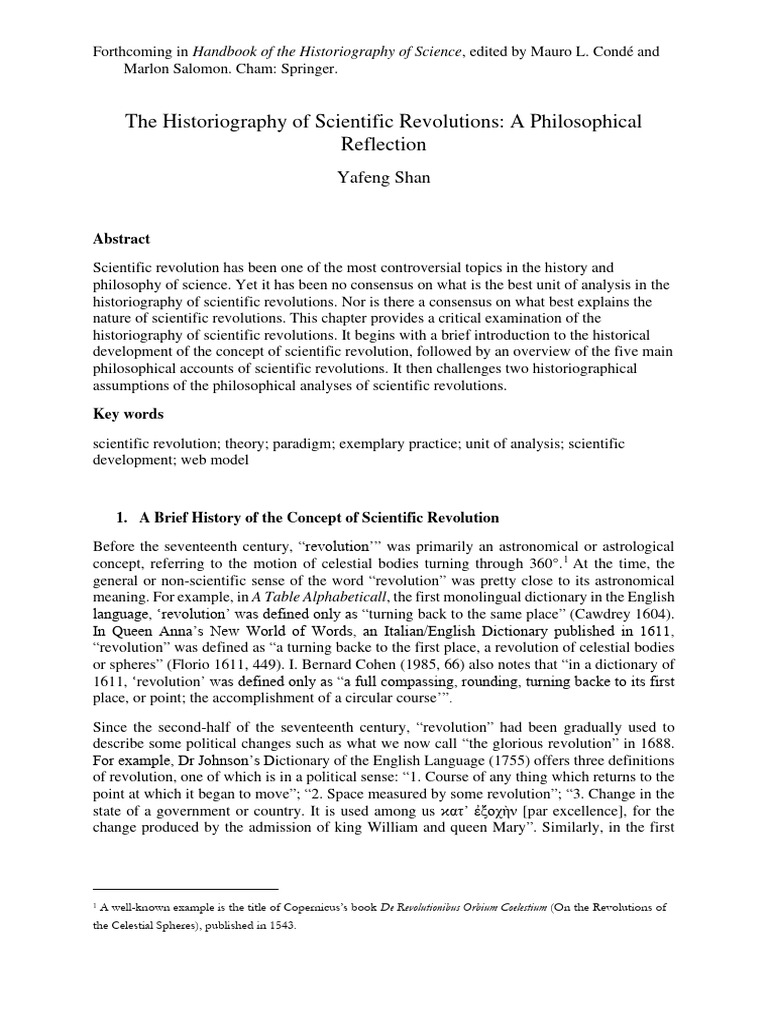 The Historiography of Scientific Revolut | PDF | Paradigm | Karl Popper