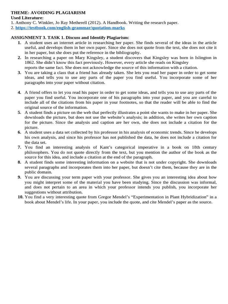 L3 Avoiding Plagiarism | PDF | Plagiarism | Citation