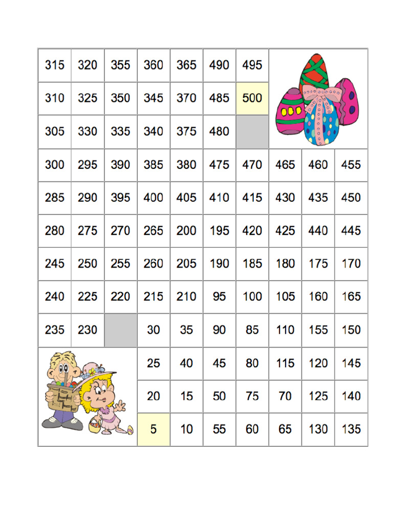 Contar de 5 en 5 | PDF