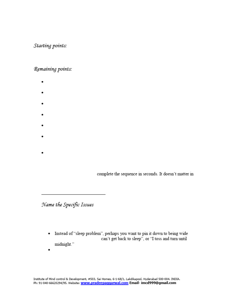 EFT Manual | PDF | Emotional Freedom Techniques | Thought