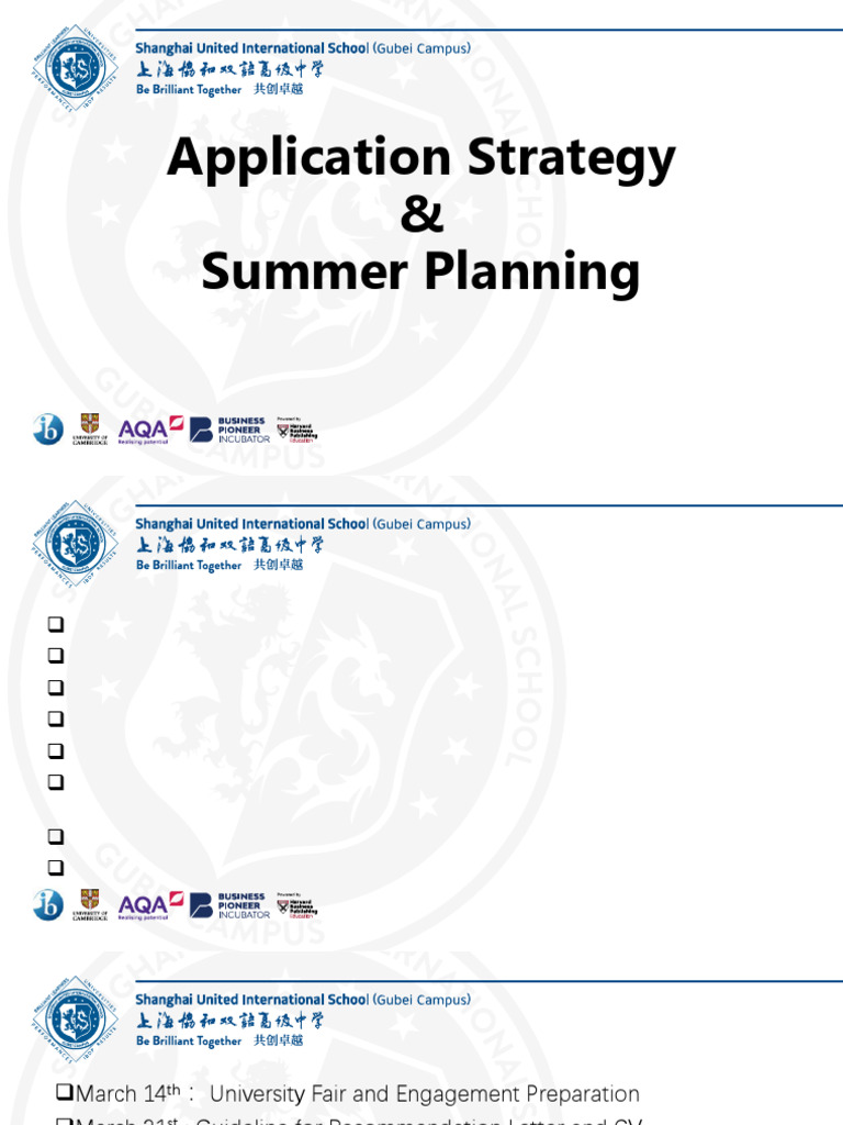 University Application Strategy Guide | PDF | College Admissions In The ...