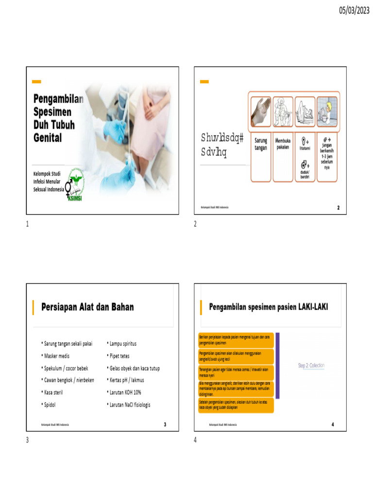 Pengambilan Spesimen Duh Tubuh Genital - Kirim | PDF