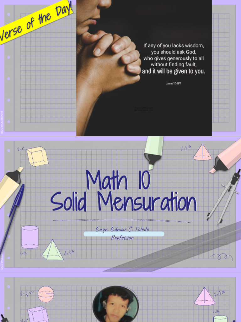Lesson 1 Intro to Solid Mensuration 2023 2024 (1) | PDF | Geometry | Euclid