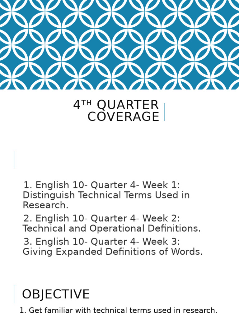Q4 4th Quarter Coverage INTRODUCTION | PDF