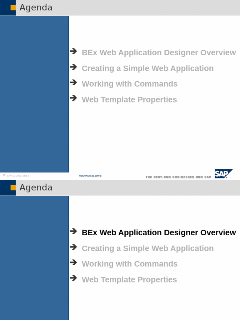 BI Suite - BEx Web Application Designer | PDF | Sap Se