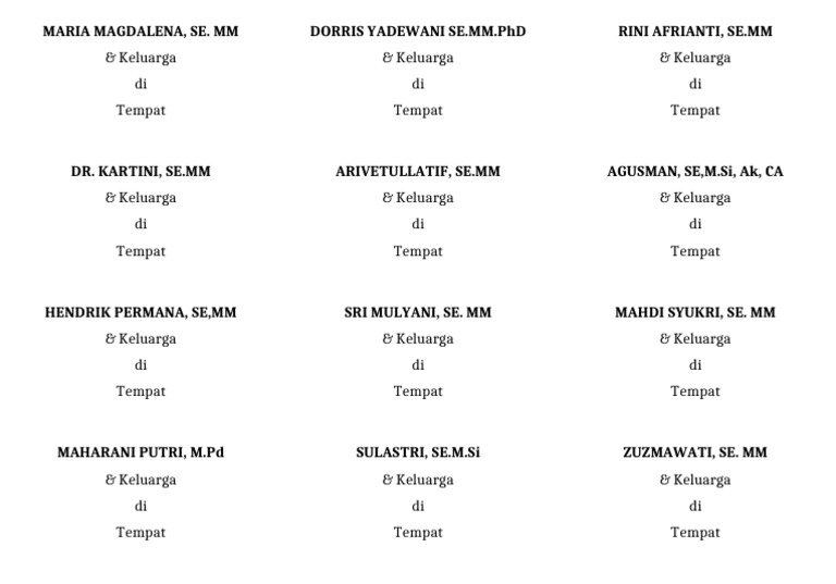 Format Label Undangan Kertas 103 | PDF