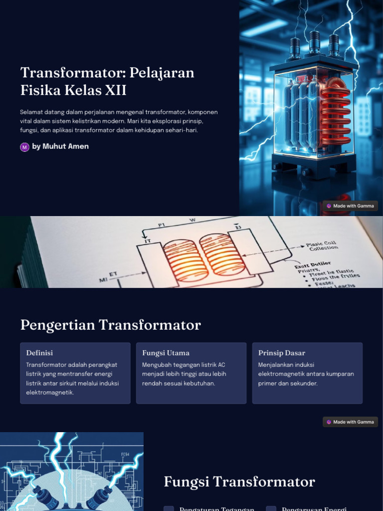 Transformator Pelajaran Fisika Kelas XII | PDF
