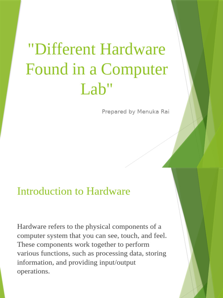 Computer Lab Hardware Presentation | PDF