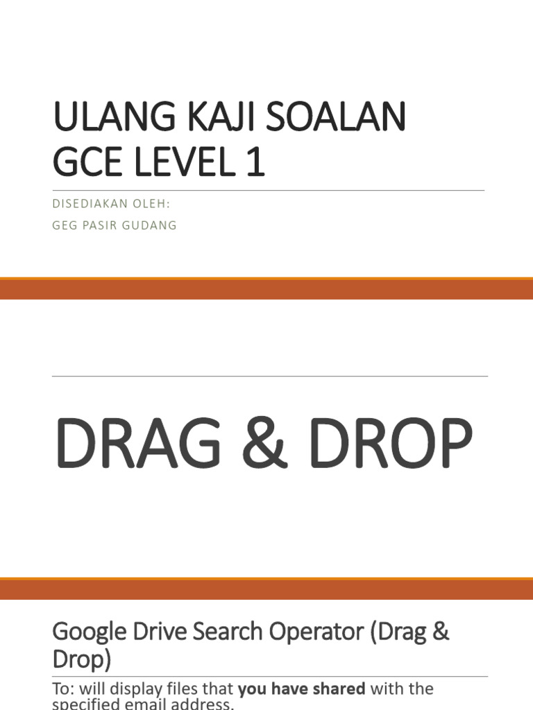 Ulang Kaji Soalan Gce Level 1 | PDF | Gmail | Multiple Choice